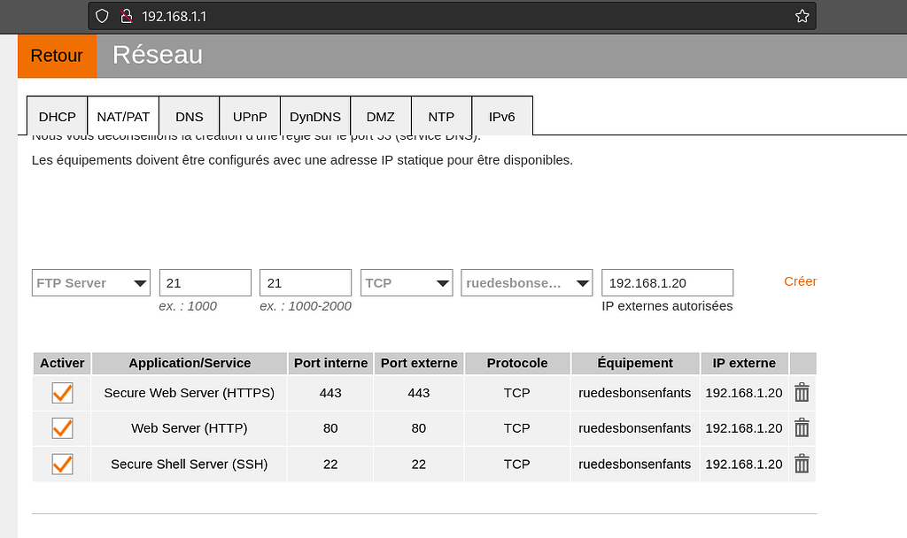 Ouverture ports - livebox 5 - Support - YunoHost Forum Ouverture ports - livebox 5 - Support - YunoHost Forum