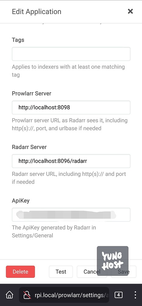 Prowlarr Complete Management Of Your Indexers For Radarr Sonarr Lidarr Apps Yunohost Forum 